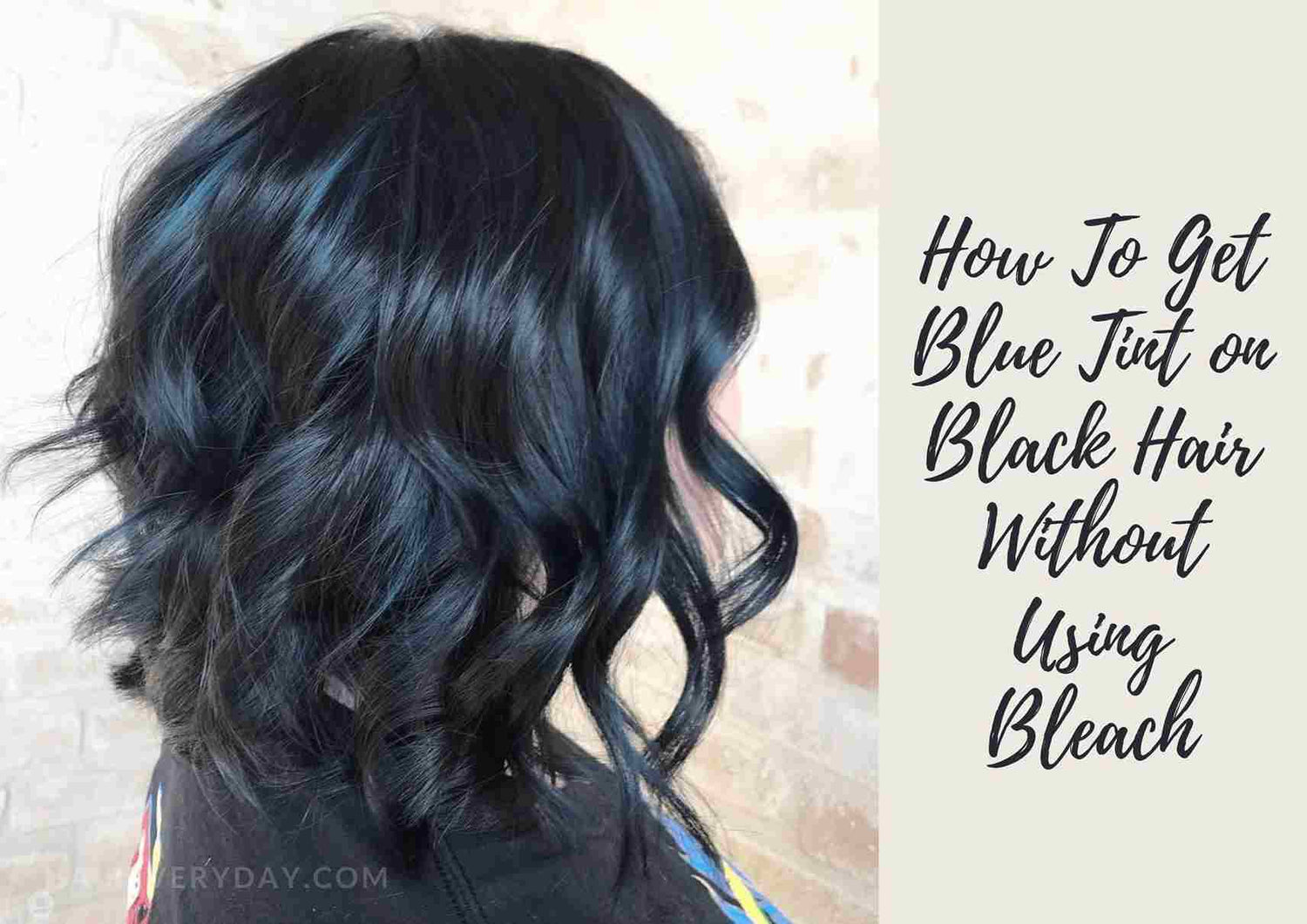 How To Get Black Hair With Blue Tint Without Bleach | In 7 Super Easy ...